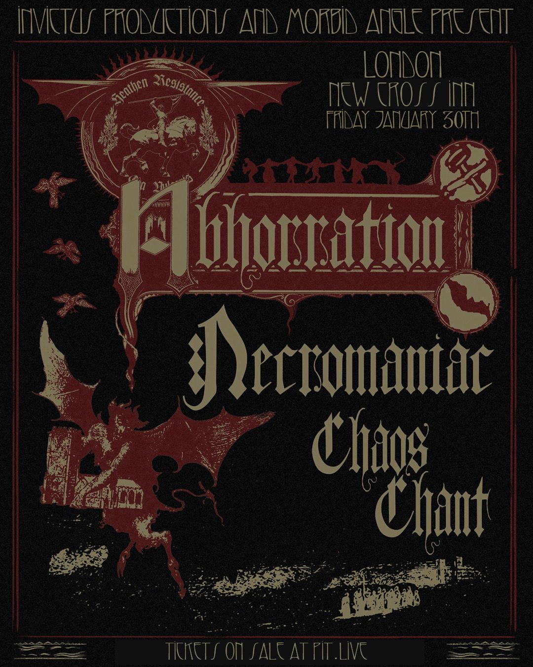 ABHORRATION + NECROMANIAC London & Dublin, Jan 30th/31st 2026 ...